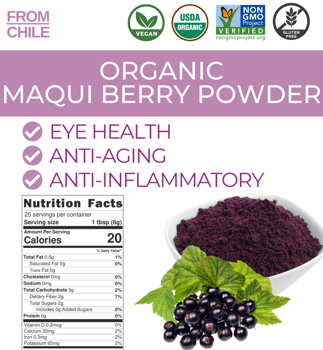 ORGANIC MAQUI BERRY POWDER – Blendit Hong Kong Ltd